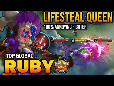 100% ANNOYING! RUBY BEST BUILD 2022 | TOP GLOBAL RUBY GAMEPLAY | MOBILE ...