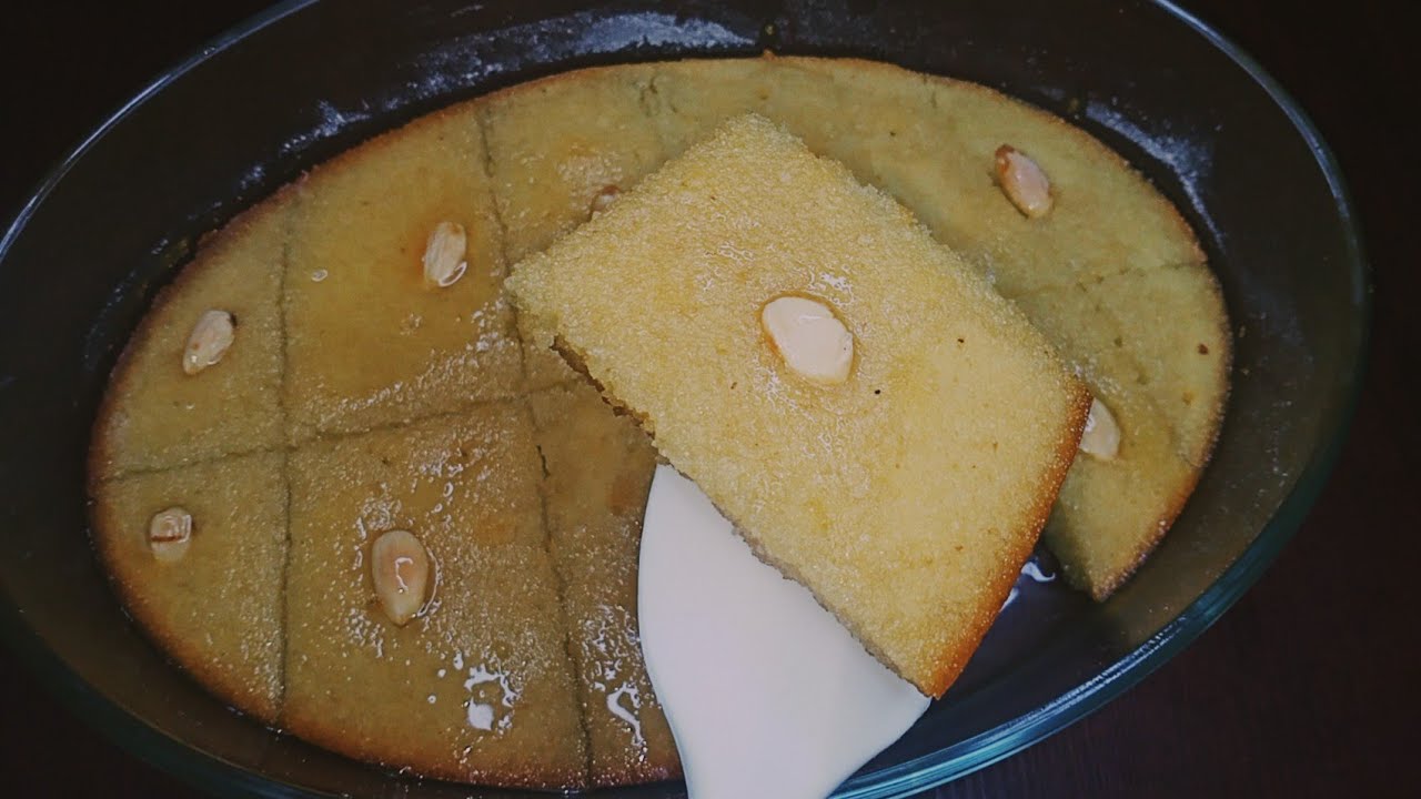 Basbousa Recipe | Middle East dessert || How to make Basbousa kitchen ...