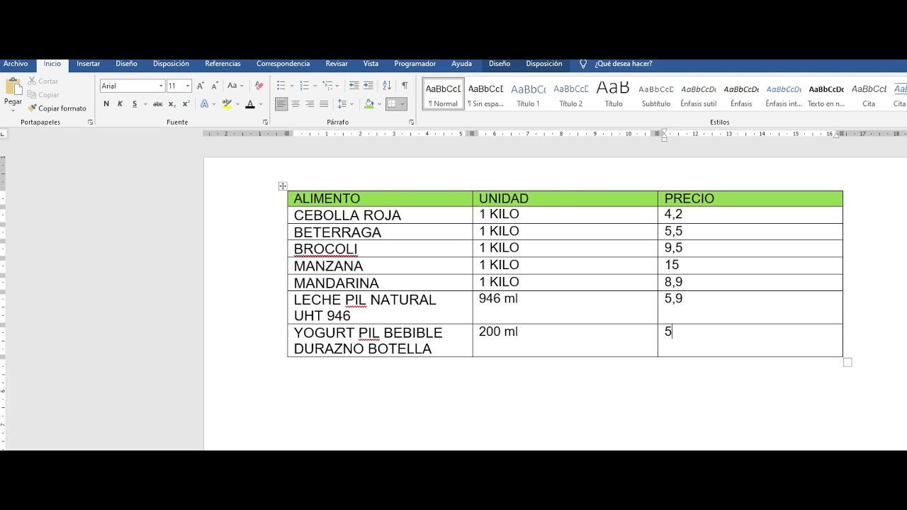 Tablas: Insertar - YouTube