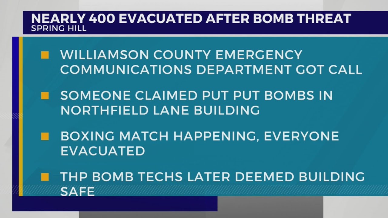 Hundreds evacuated from Spring Hill building due to bomb threat - YouTube
