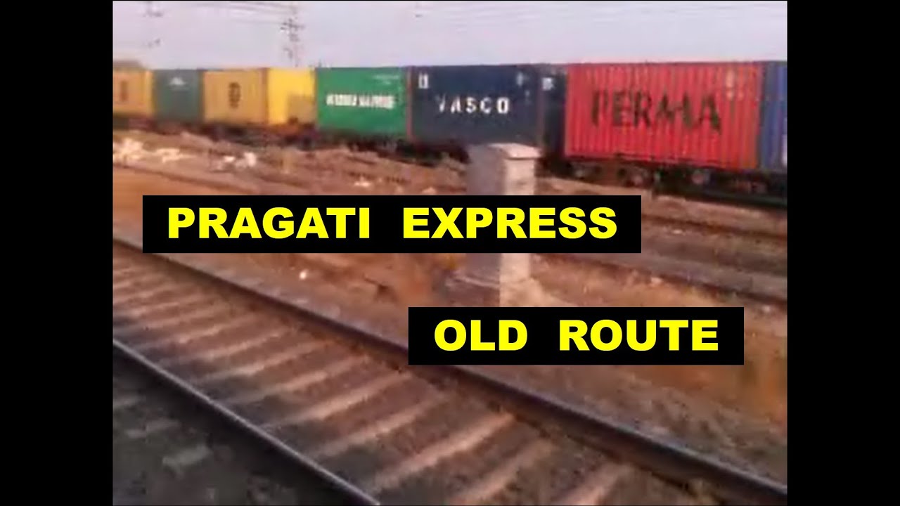 Speeding Furiously on Old Route - Pragati Express in 2012 - YouTube