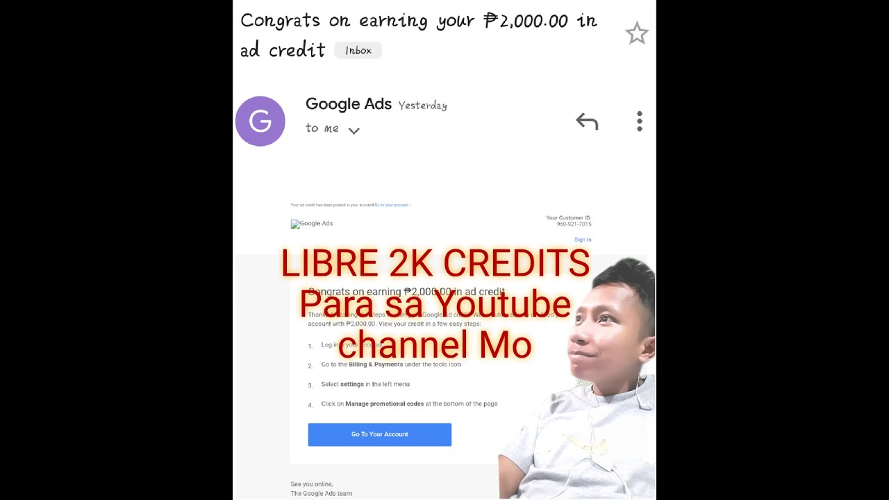 FREE Google Ads Credits Tutorial for Youtube Videos - YouTube
