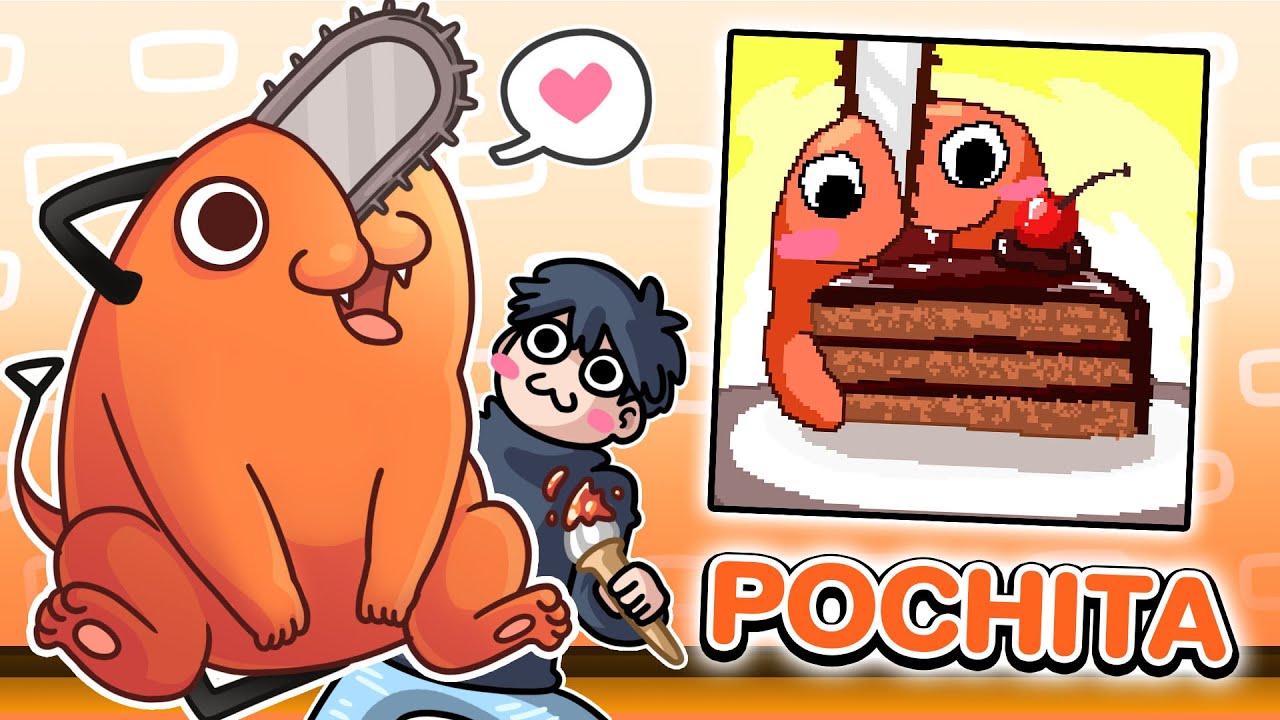 วาดทุกอย่างให้เป็น Pochita | Pixel Painter - Chainsaw Man - YouTube