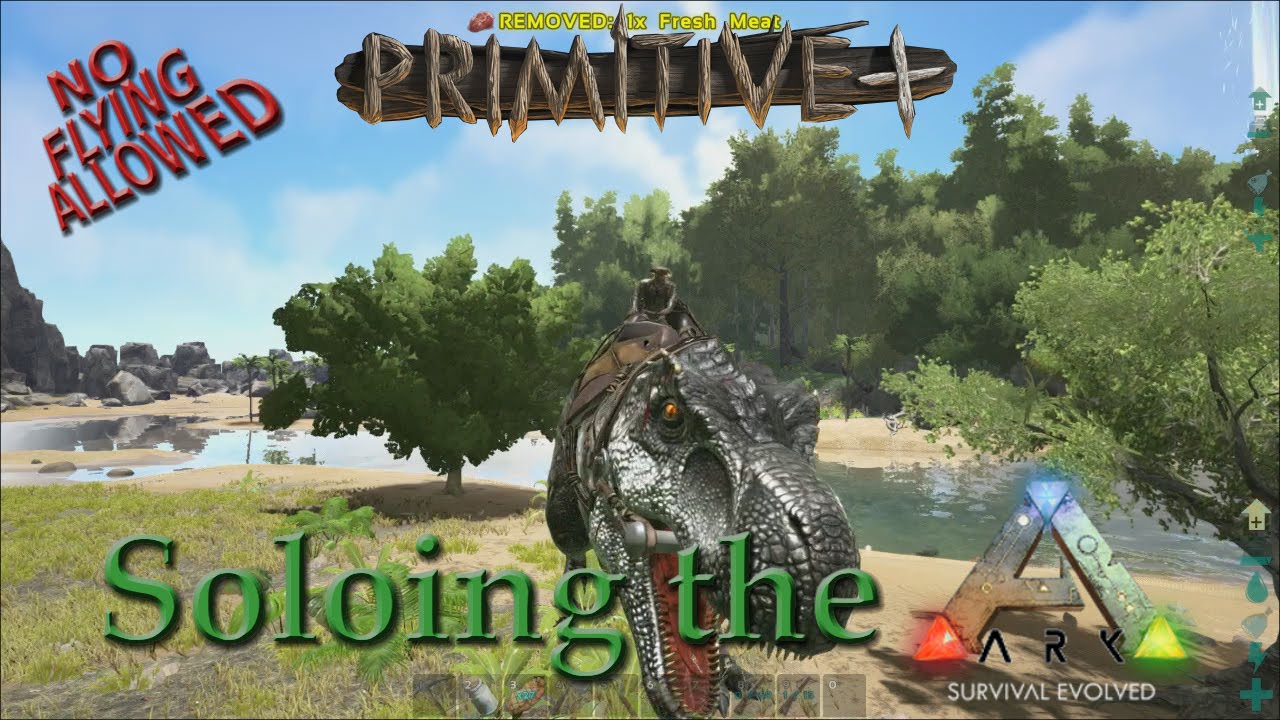 T-REX IN THE SWAMP! Soloing the Ark - Grounded Challenge in Primitive+ ...