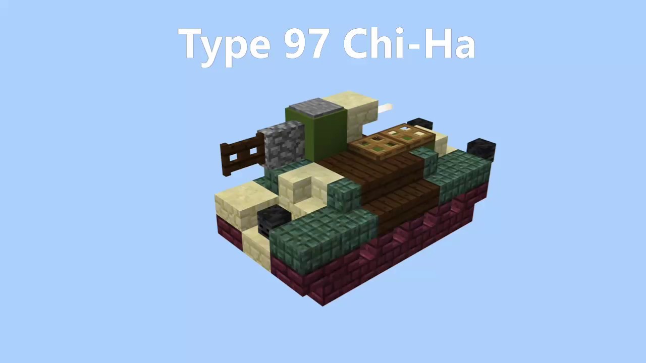 Minecraft Type 97 Chi-Ha Tutorial (1:1 Scale) - YouTube
