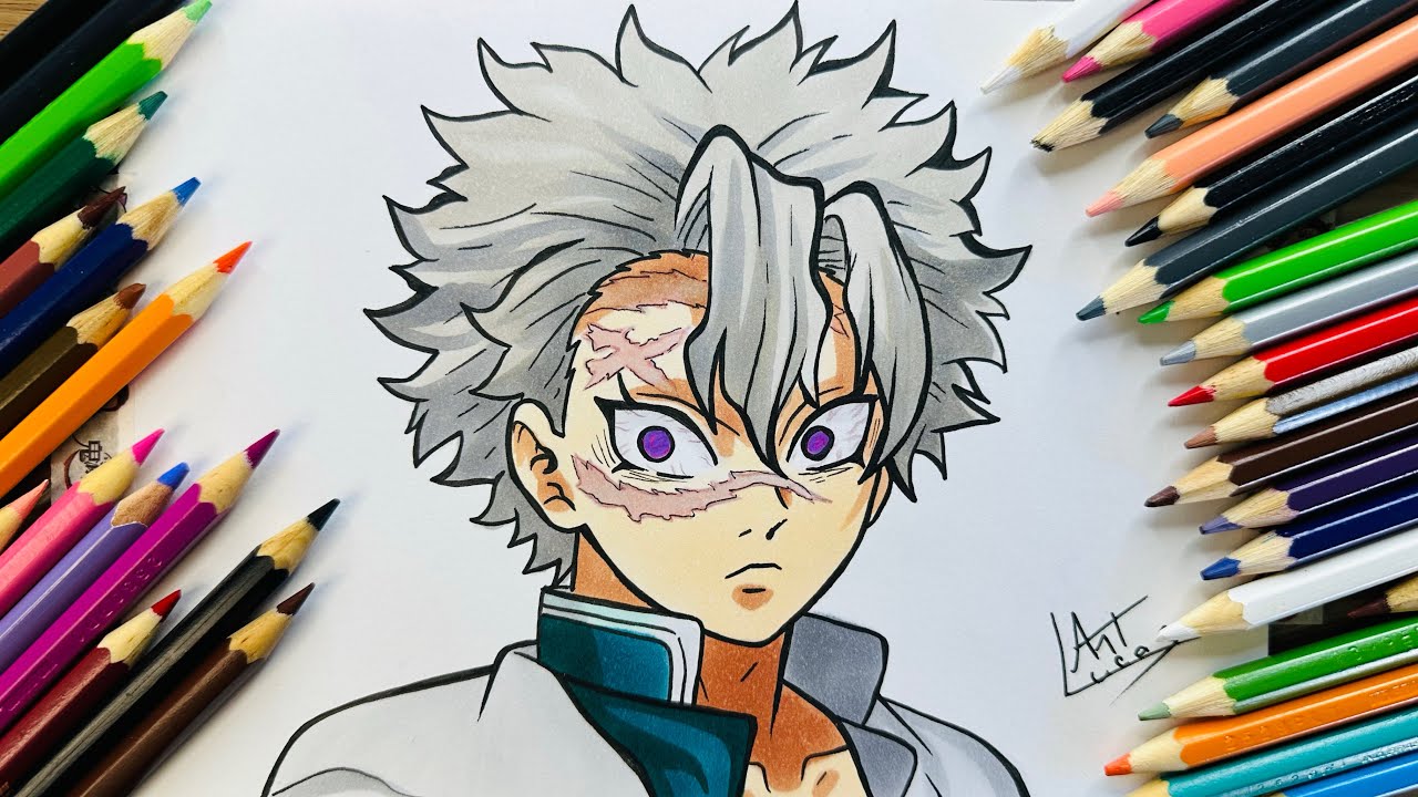 Como Desenhar o SANEMI SHINAZUGAWA | Kimetsu no Yaiba - TUTORIAL - YouTube
