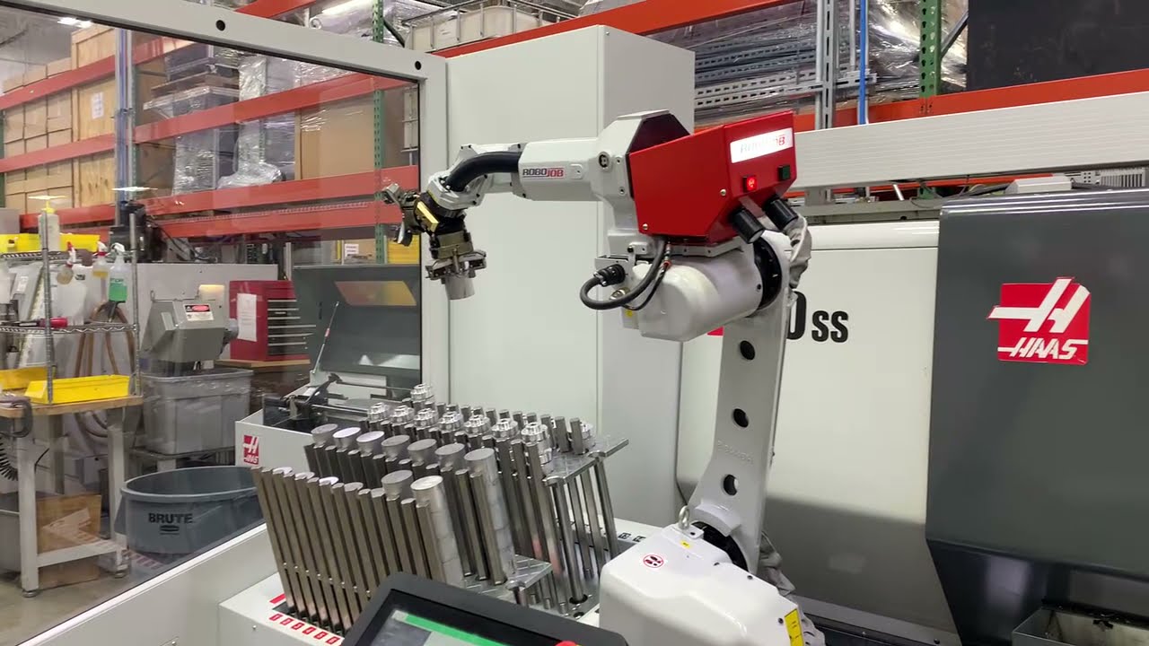 VID-13 CNC Lathe Automation | Haas ST-20SS | Turn-Assist 200i | RoboJob ...