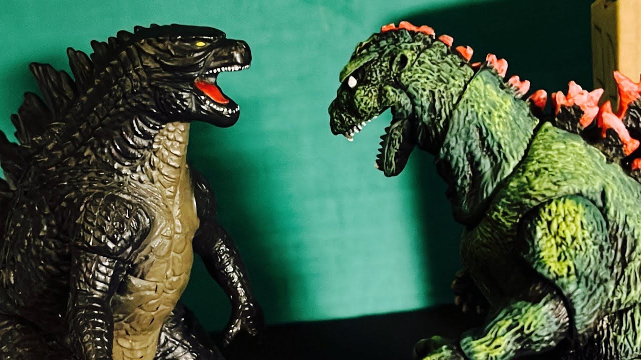 Godzilla 1954 VS Dagon stop motion battle - YouTube