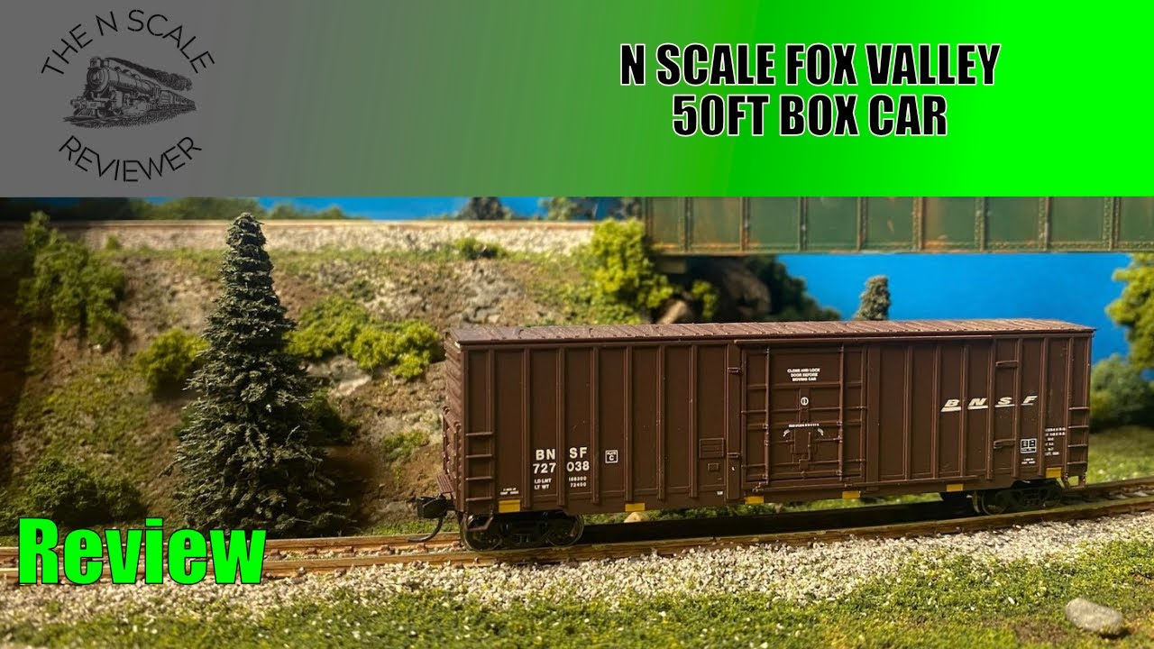 Review: N Scale Fox Valley 50ft Box Car - YouTube