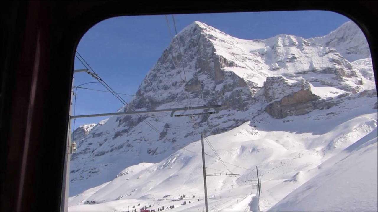Ride through the Swiss Alps by train - YouTube
