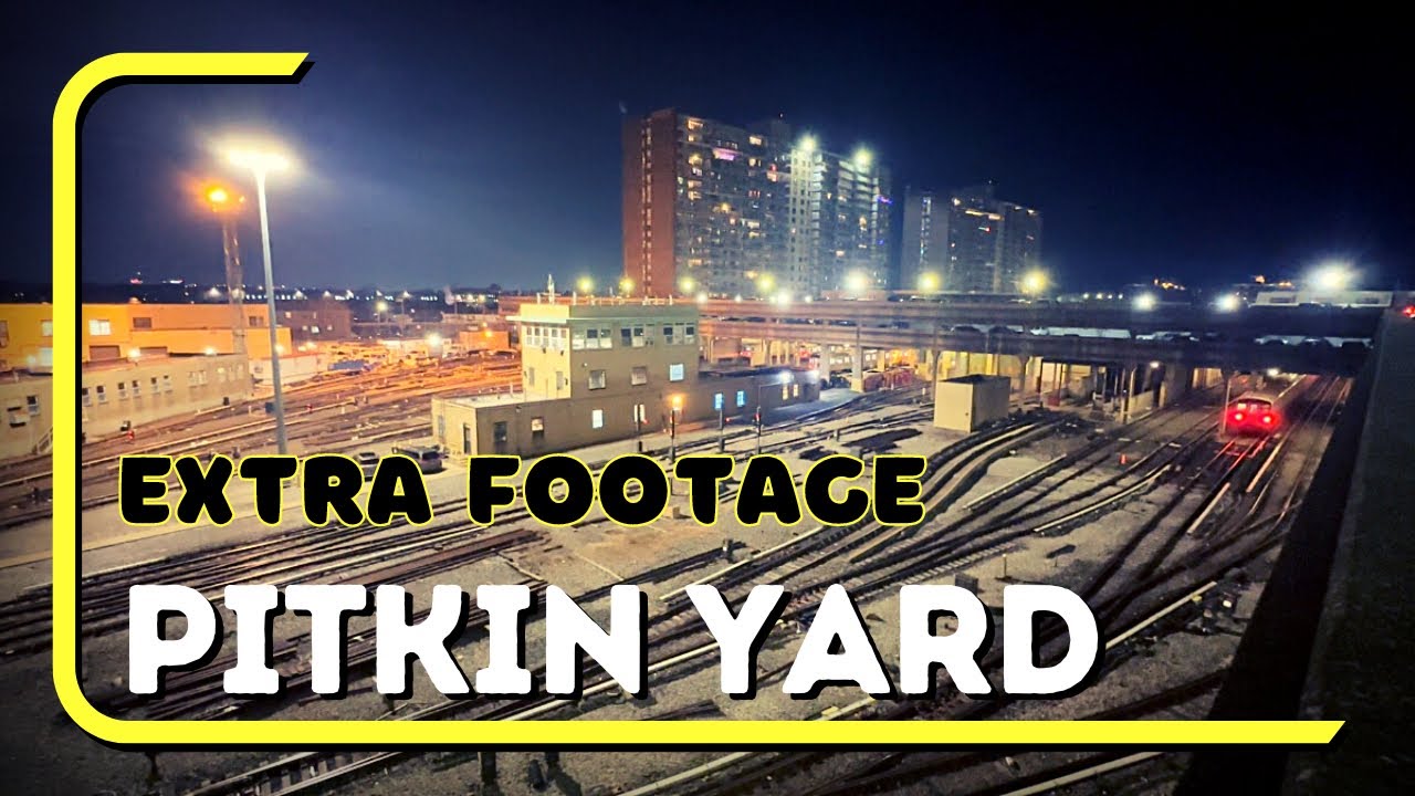 Pitkin Yard Extra Footage During The Night Time | NYC Subway - YouTube