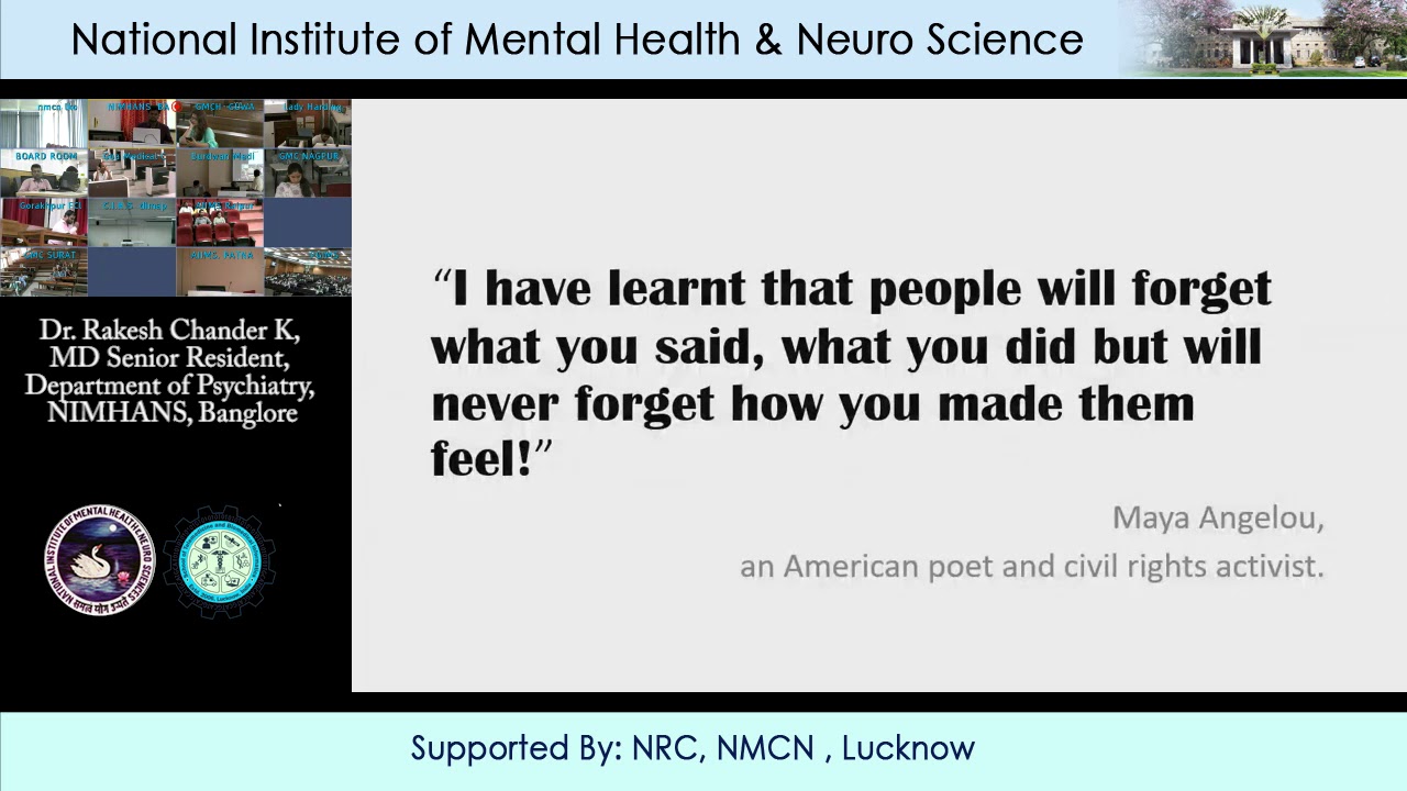 Dr Rakesh Chander K, MD Senior Resident, Department of Psychiatry ...