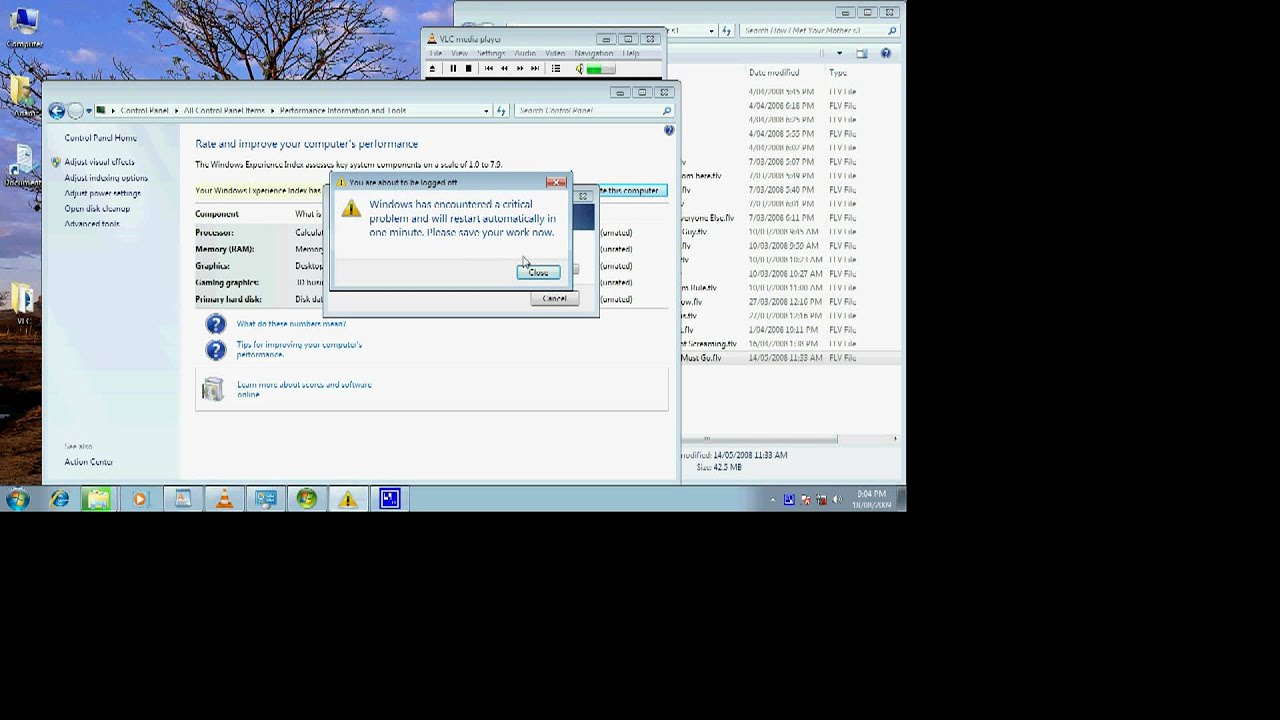 Windows 7: Shutdown Warning - YouTube