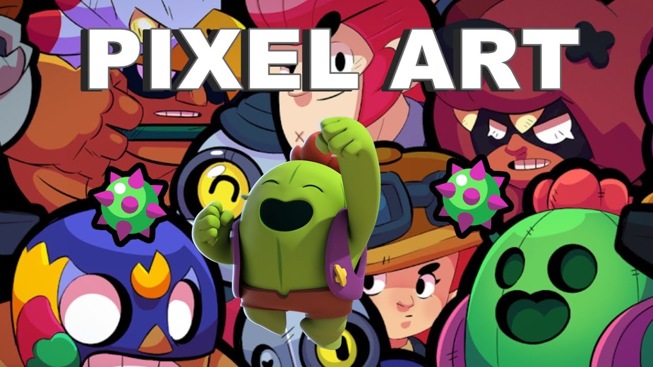 Pixel art do Spike - Brawl Stars. - YouTube
