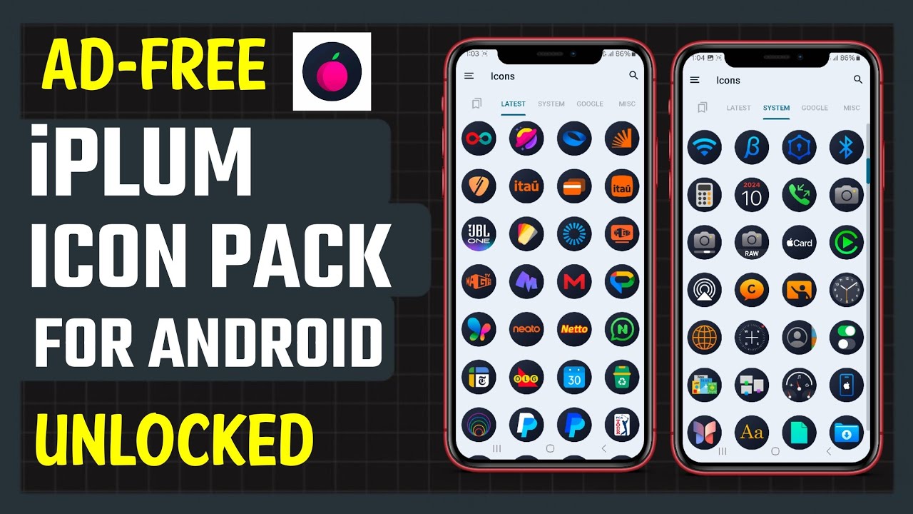 Best Free iPlum Icon Pack App for Android - YouTube