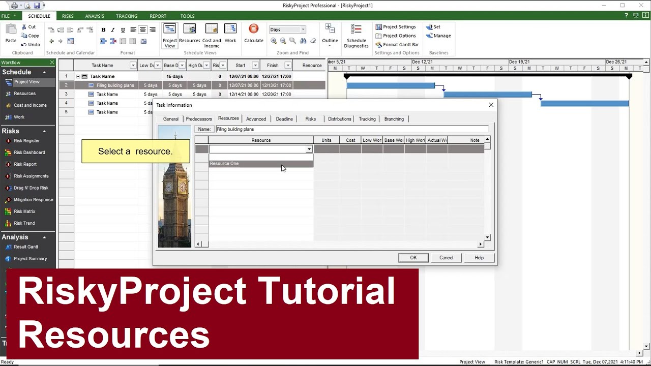 RiskyProject Tutorial: Resources - YouTube