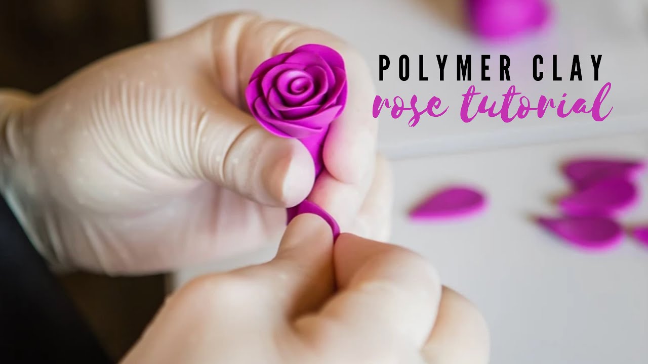 Polymer Clay Tutorial - Rose making - YouTube