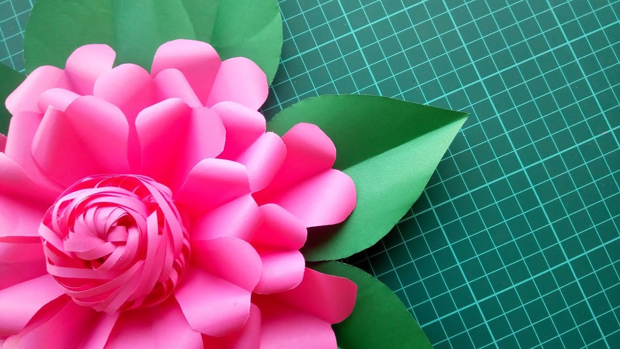 DIY PAPER GIANT FLOWER.EASY PAPER FLOWER,PAPER FLOWER CENTER,BIG FLOWER ...