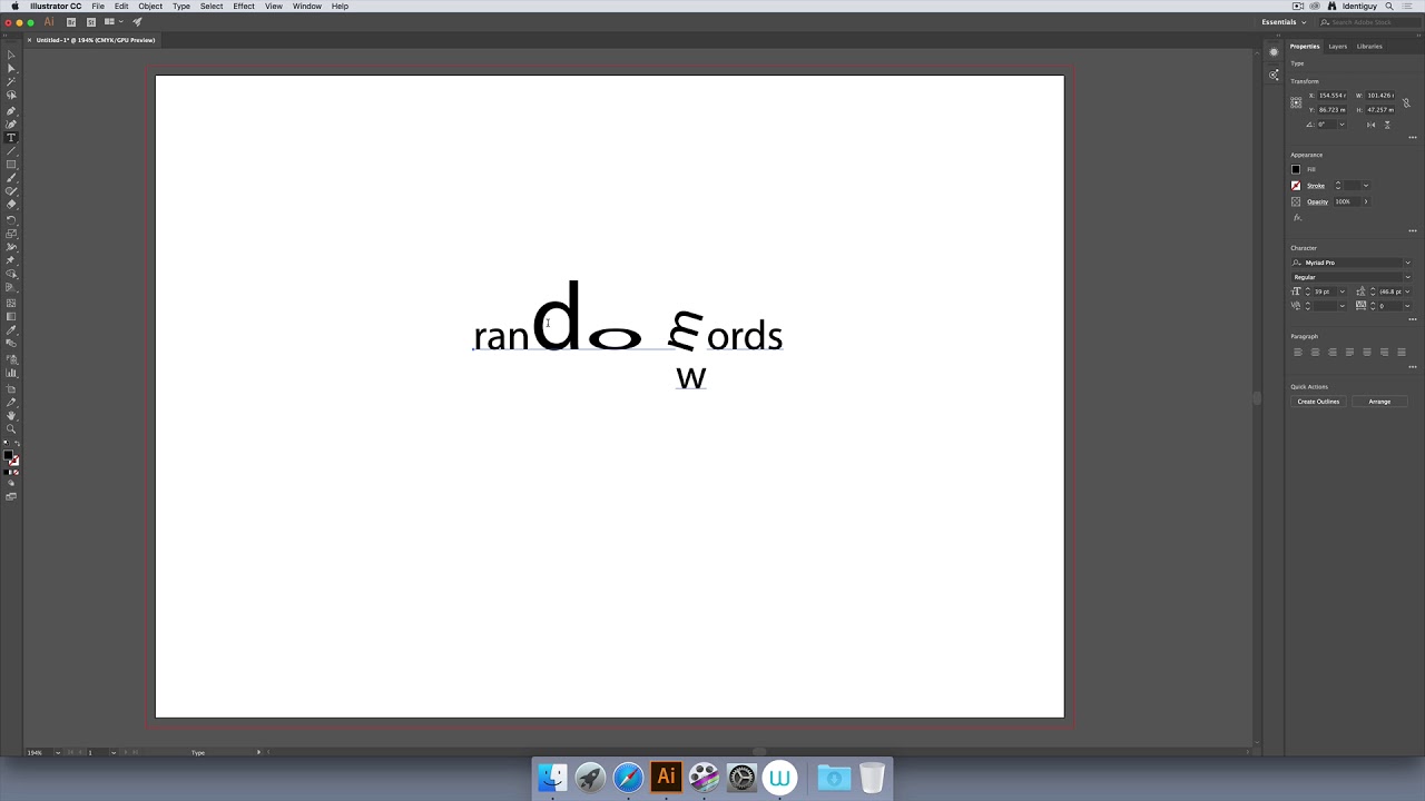 Adobe Illustrator – Tutorial 12 (Vertical Text on a Path) - YouTube
