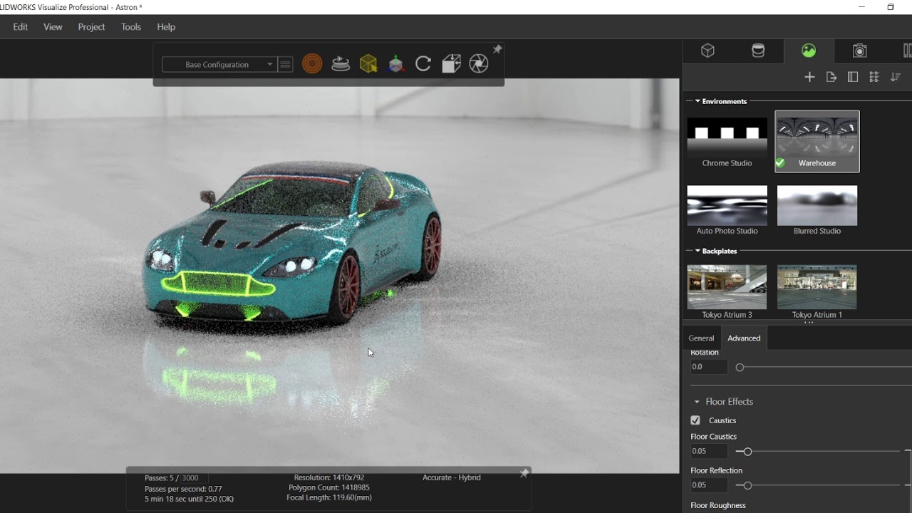 SOLIDWORKS Visualize Animating Background - YouTube