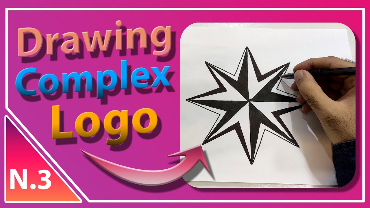 How to drawing line art star - YouTube