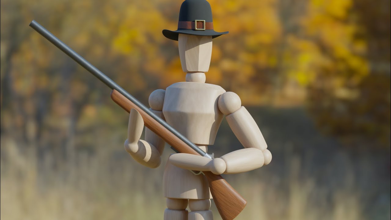 My Stylized Thanksgiving Portrait Render - YouTube