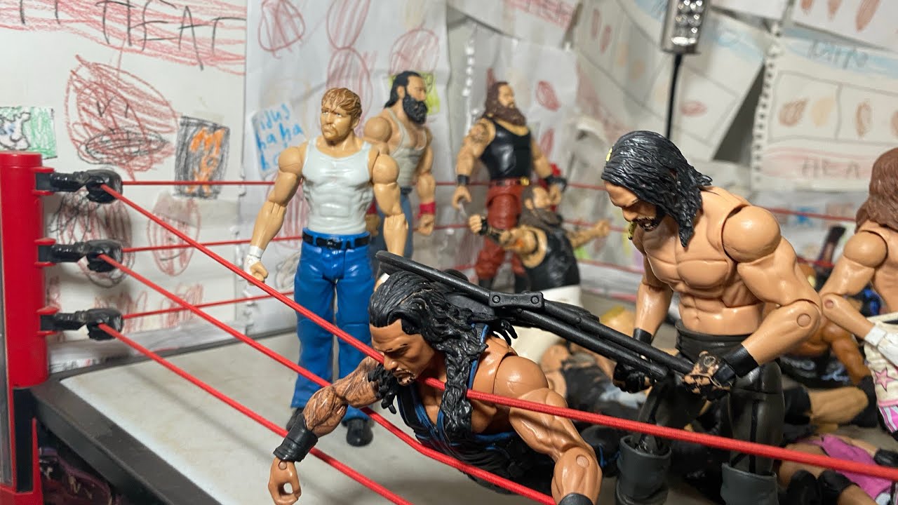 WWE action figure set up real life segments - YouTube