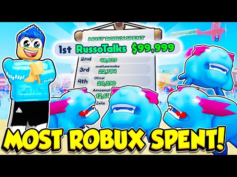 I SPENT ALL MY ROBUX TO GET ON THE LEADERBOARDS AND GET A MR BEAST PET ...