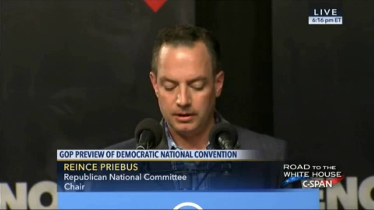 RNC Chairman Reince Priebus Speaks At Press Conference On Democratic ...