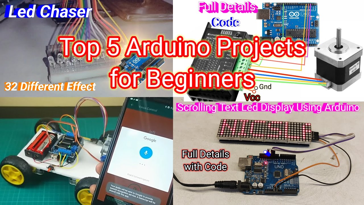 Top 5 Arduino Projects Arduino Arduinoprojects Arduinorobot