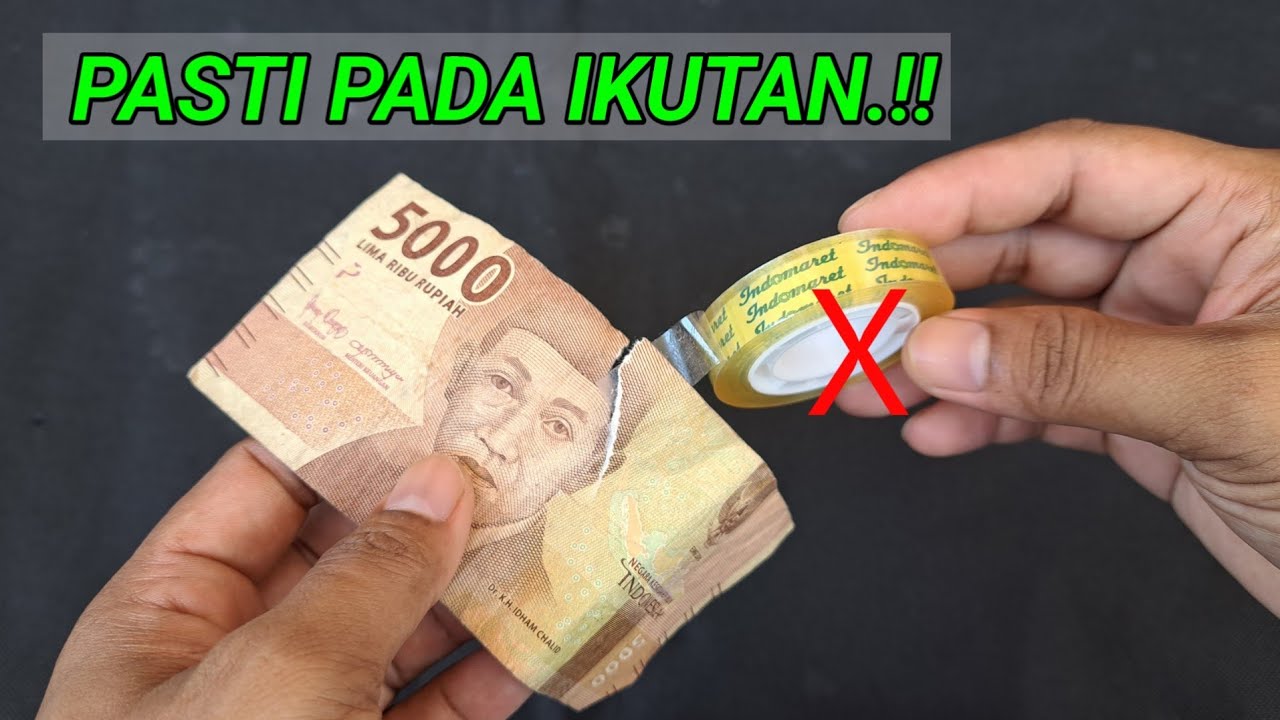 SELAMAT TINGGAL CARA LAMA.!! Menyambung Uang KERTAS Robek Dengan Mudah ...