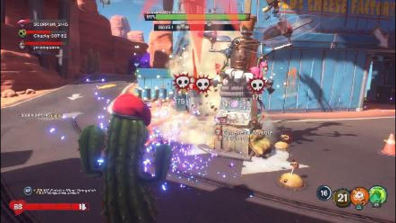 Plants vs. Zombies: battle for neighborville garden OPS as Cactus - YouTube