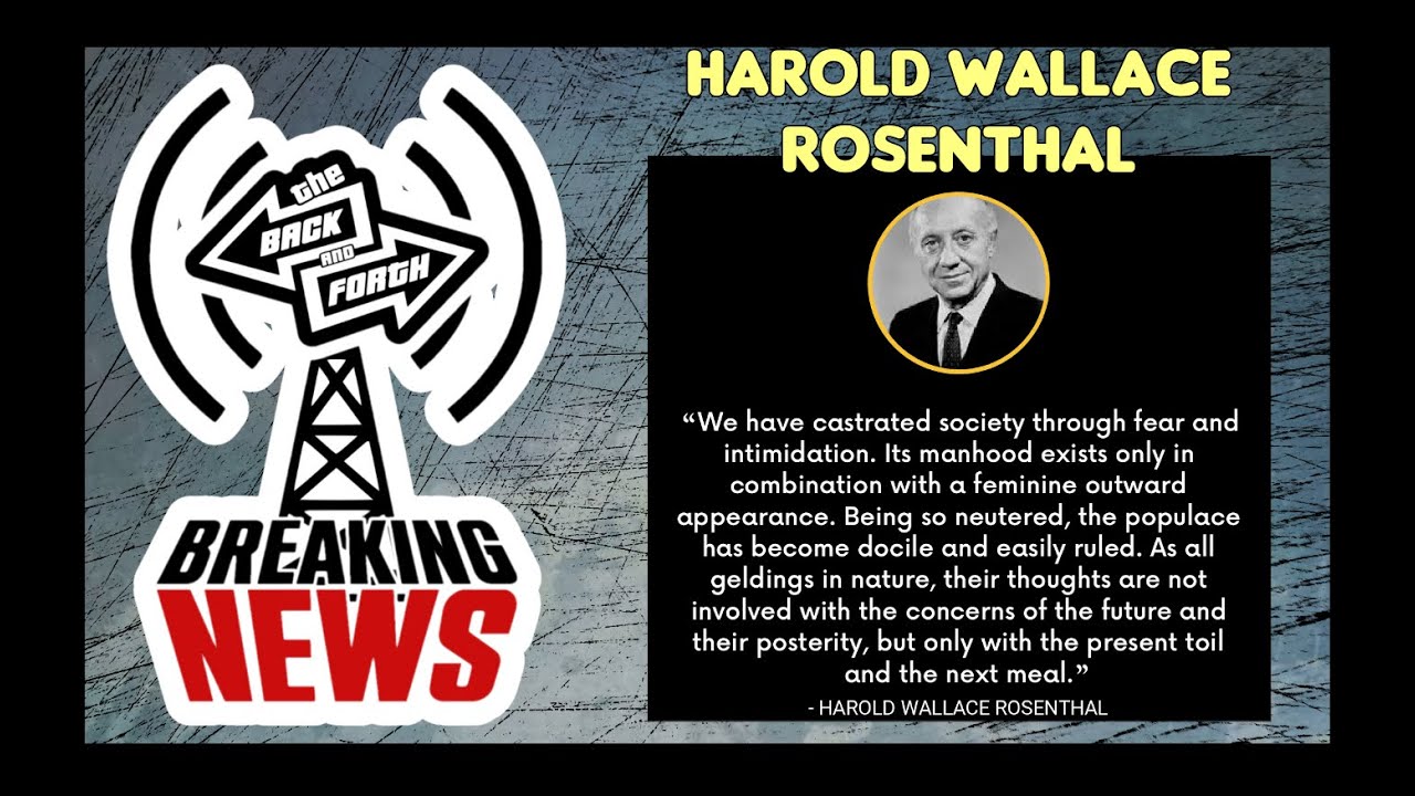 From the mouth of Harold Wallace Rosenthal HIMSELF!!! - YouTube
