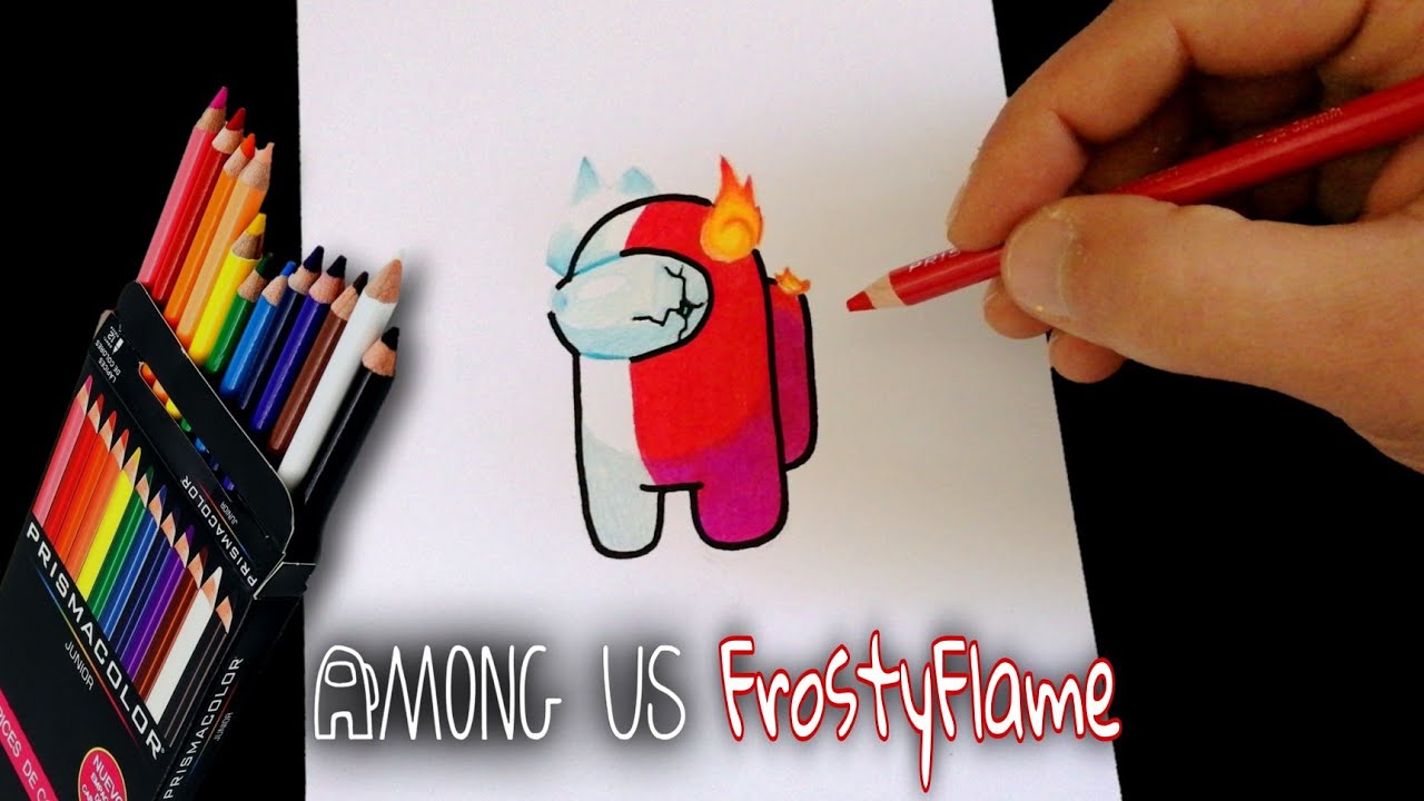 COMO DIBUJAR A FrostyFlame DE AMONG US IMPOSTOR DE HIELO Y FUEGO | how ...