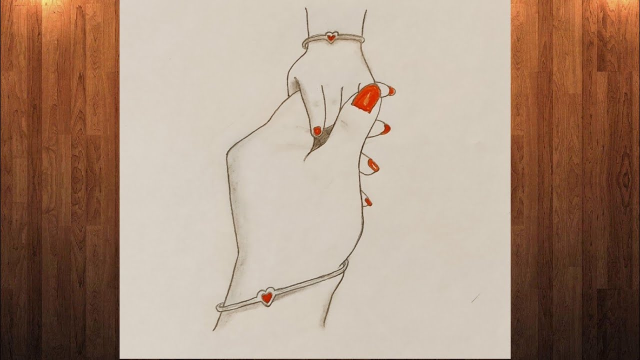 Mother's Day drawing / Baby holding mother's hand drawing step by step ...