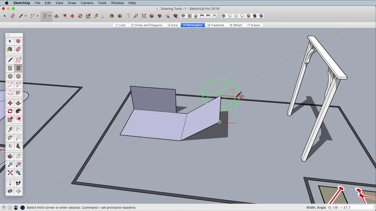 Sketchup Fundamentals 5 3 Rectangles - YouTube