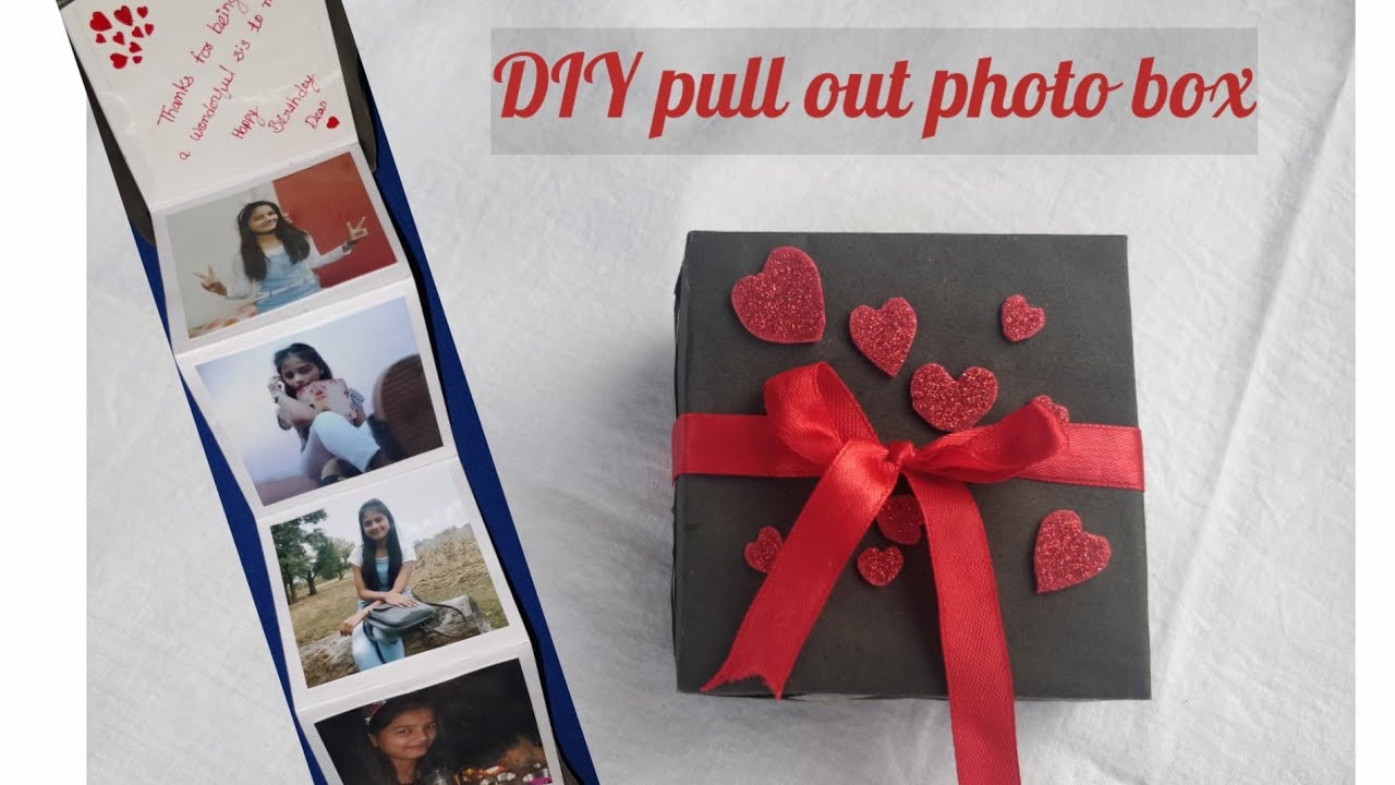 DIY photo box | How to make photo pull out box | Gift ideas | Memory ...
