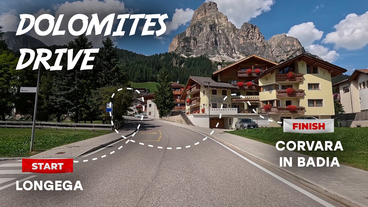 4K Dolomites Drive | Epic Road Trip | Longega to Corvara in Badia - YouTube