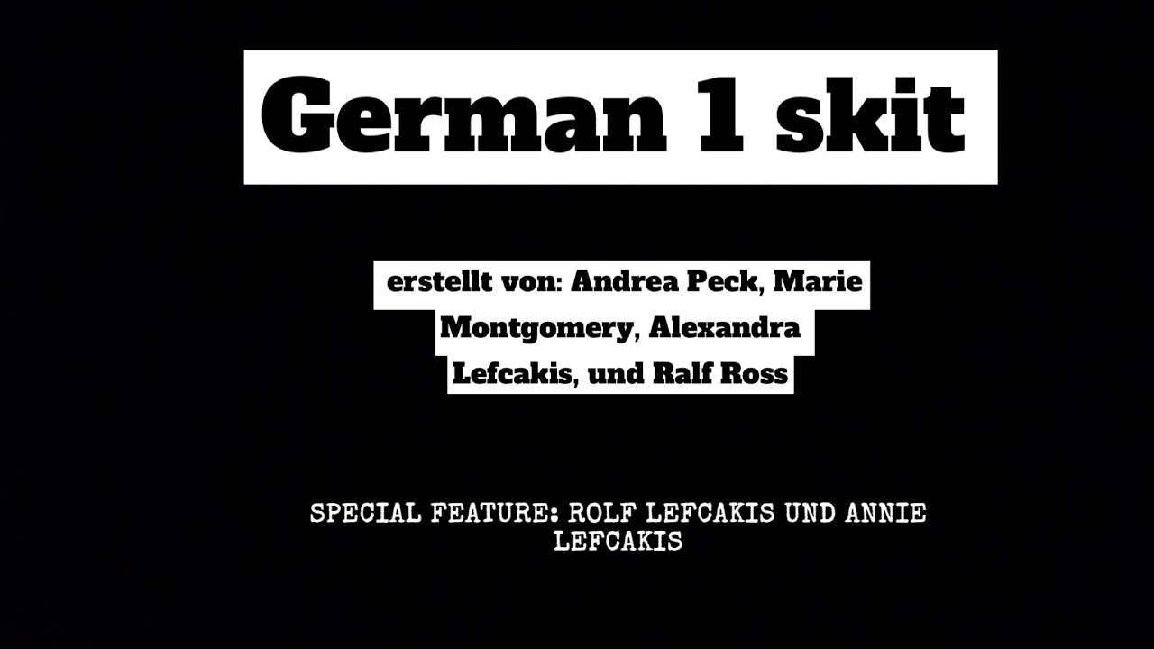 German 1 Skit - YouTube