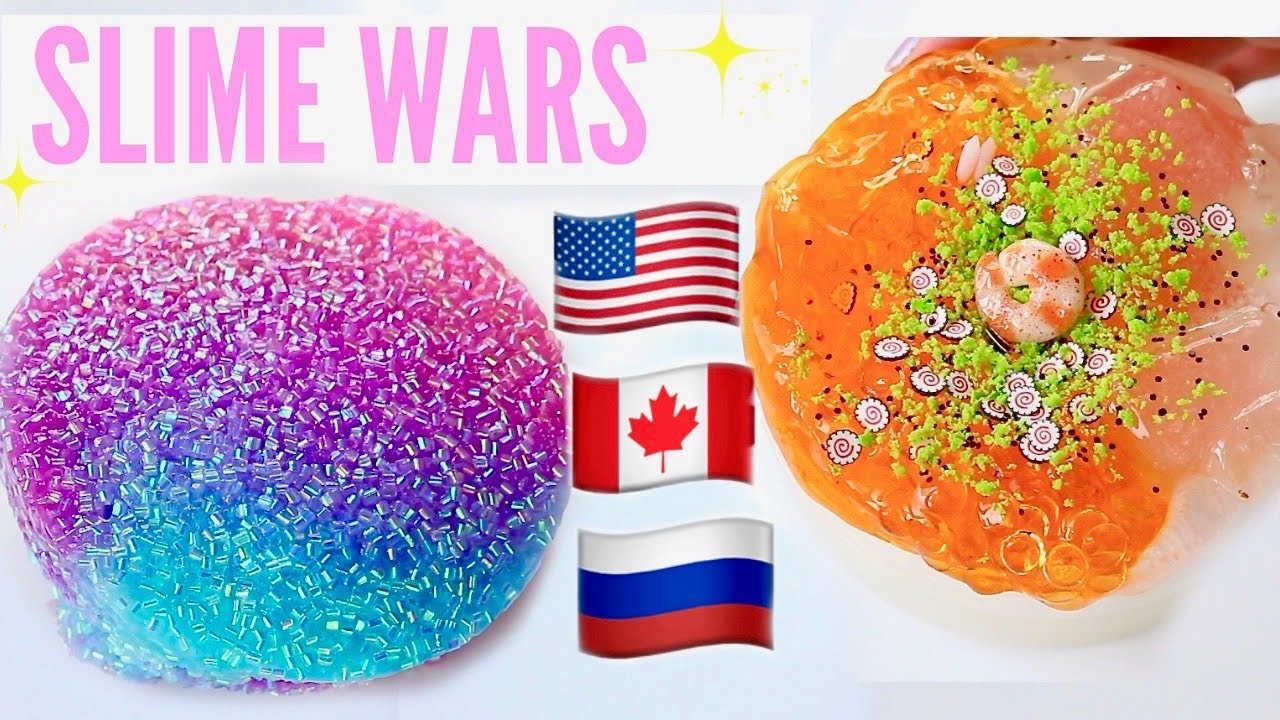 $200 Slime war! USA VS RUSSIA VS CANADA SLIME PACKAGES REVIEW - YouTube