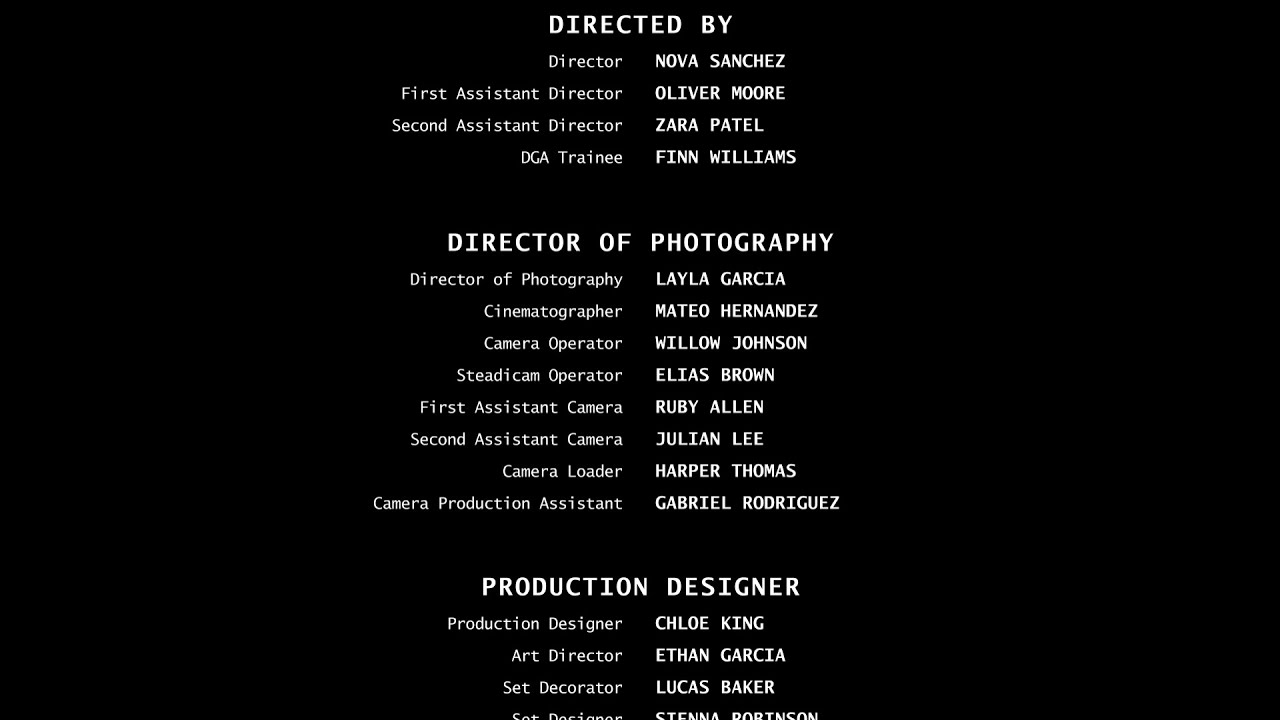 End Credits Sequence for a movie | Created by Gusai Media - YouTube