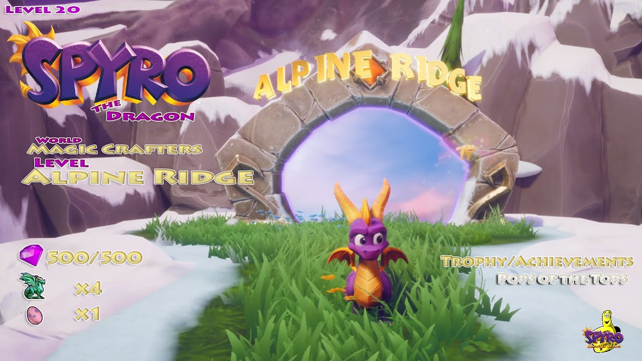 Spyro The Dragon: Level 20 / Alpine Ridge Level (100%) - HTG - YouTube