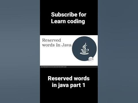 reserved words in java #programming #coding #corejava #javadeveloper # ...