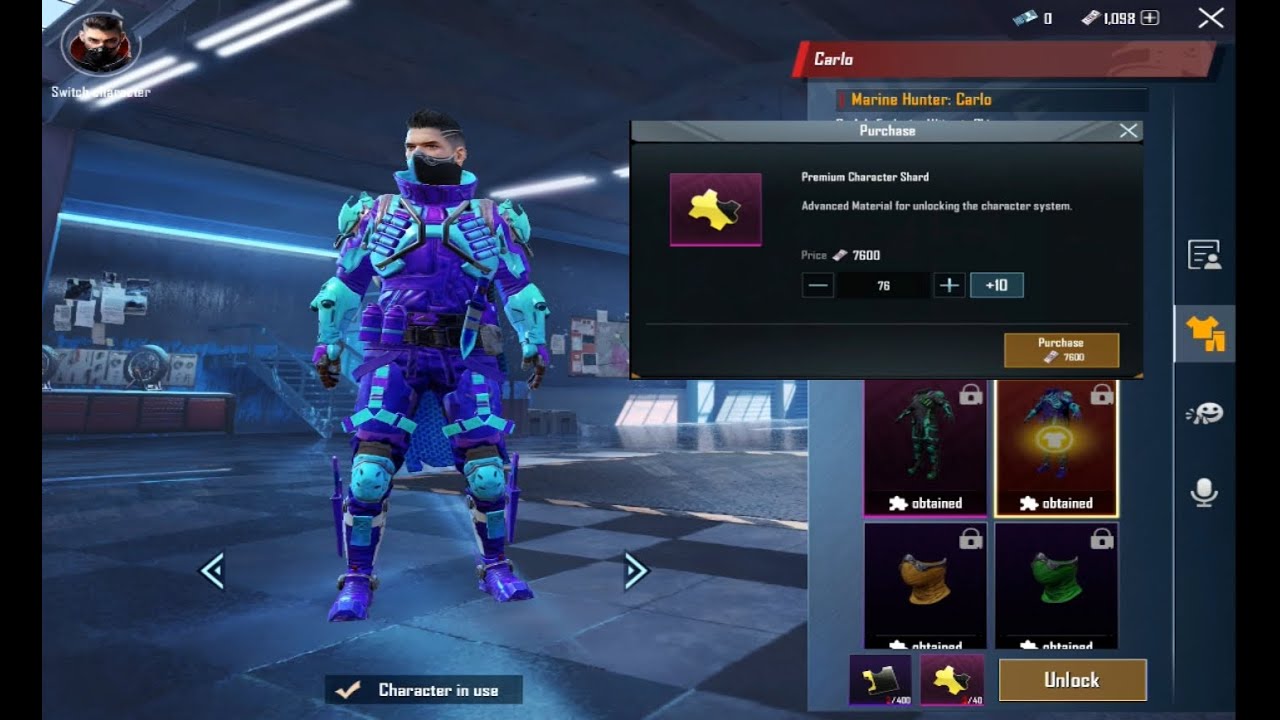 CARLO CHARACTER OPENING! PUBG MOBILE! - YouTube