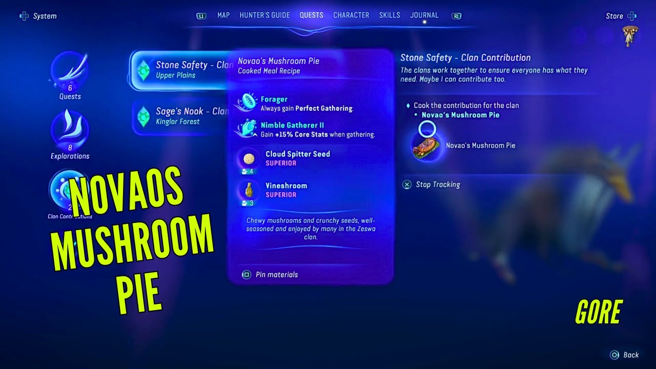 Novao's Mushroom Pie Avatar Frontiers of Pandora - YouTube