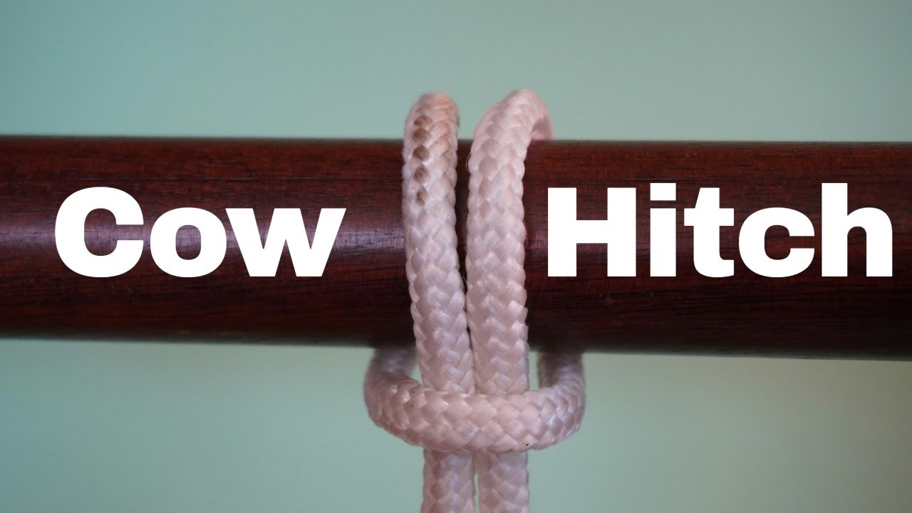 Cow Hitch Knot - How to tie [Larks Head Knot] - YouTube