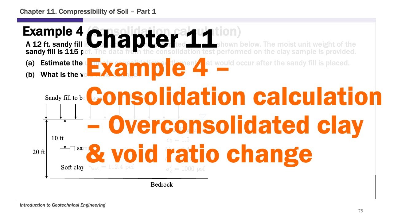 Chapter 11 Compressibility of Soil - Example 4 Consolidation ...