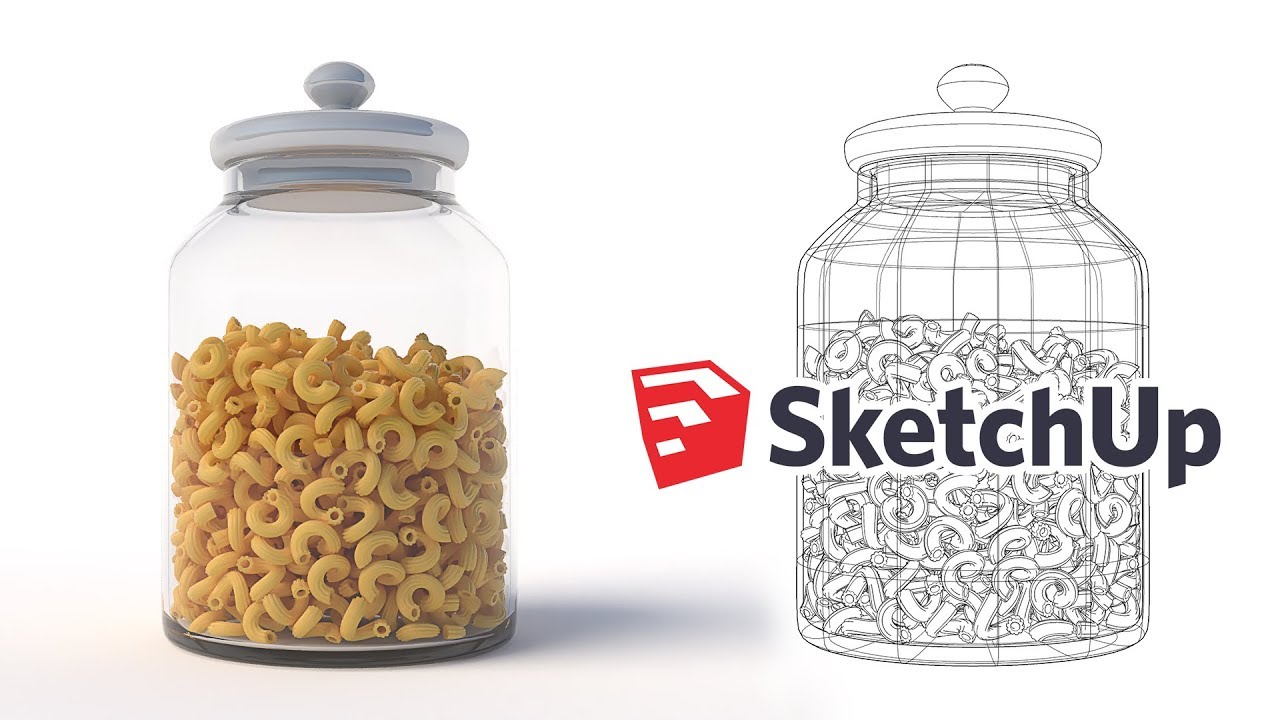 Modeling a glass jar of pasta with MS Physics – Sketchup Tutorial - YouTube