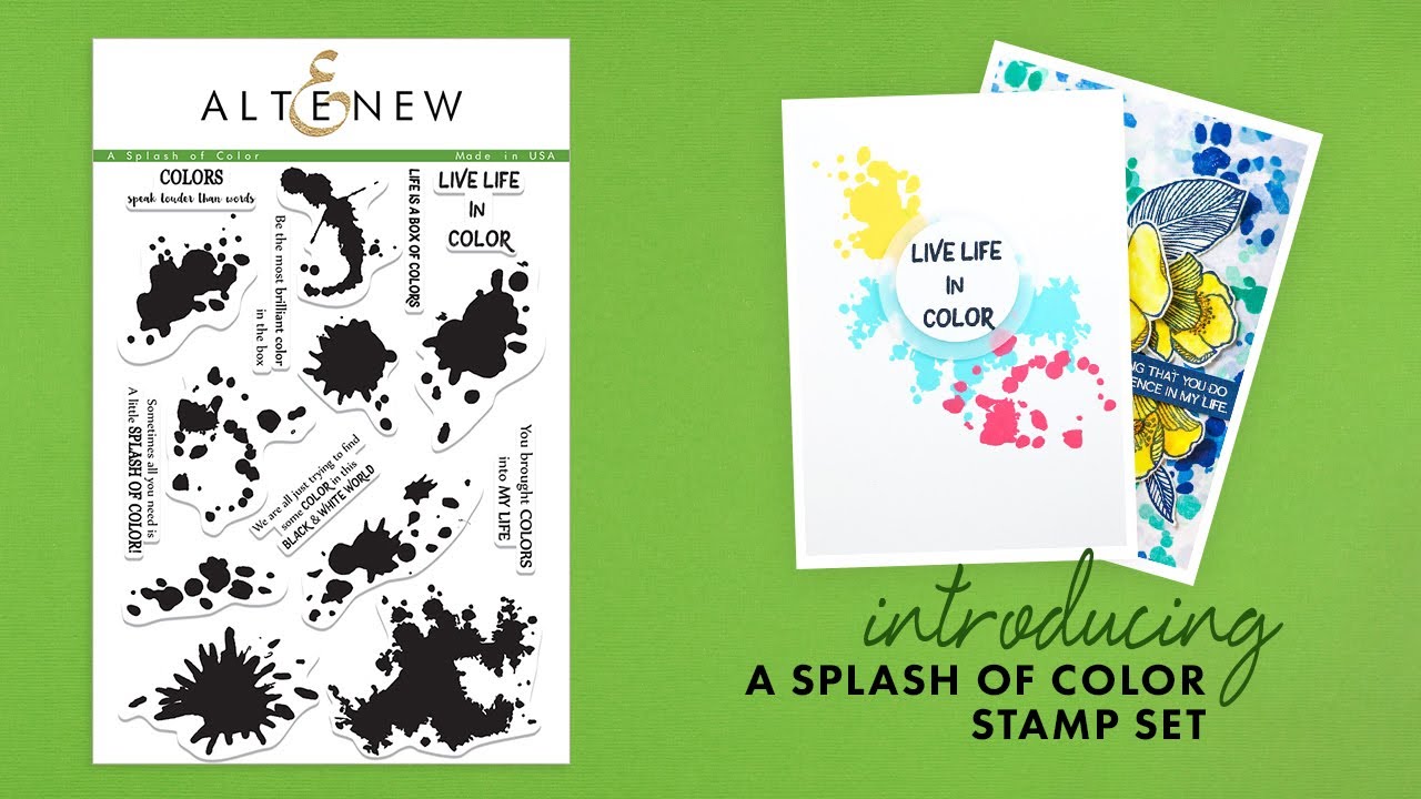 Altenew Stamps Intro - A Splash of Color - YouTube