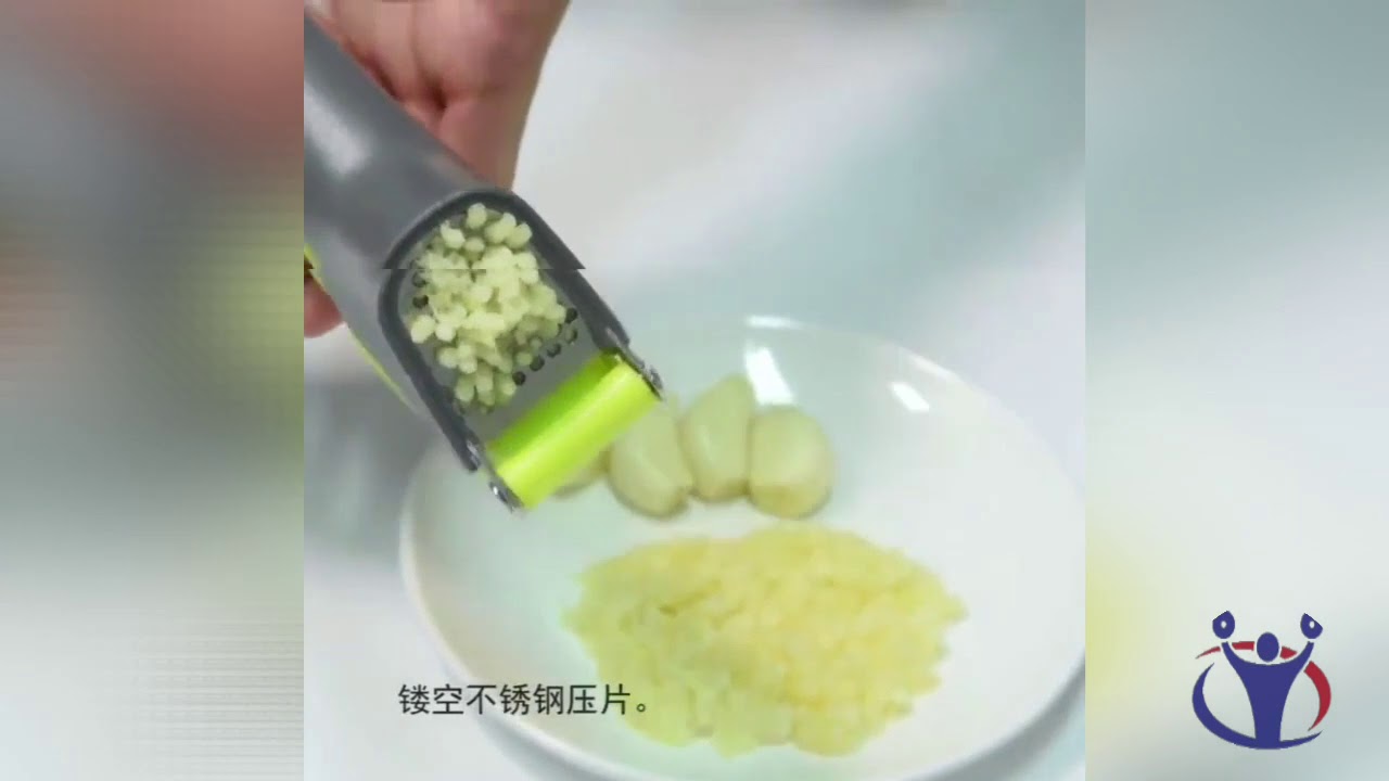 Stainless Steel Manual Garlic/Ginger Chopper - YouTube